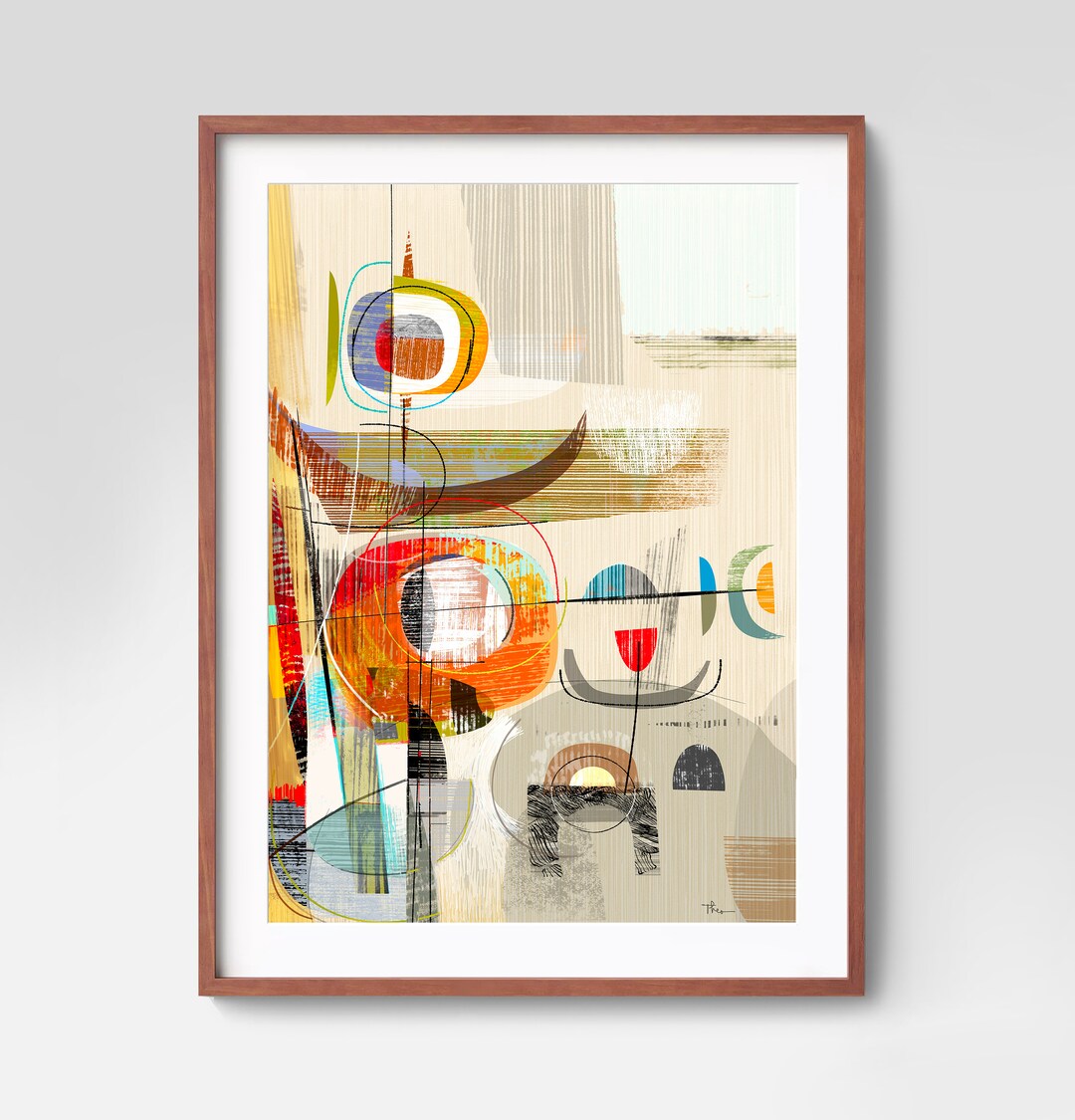 Mid Century Art Print, Modernist Art, Mid Mod Wall Art, Mad Men Era ...