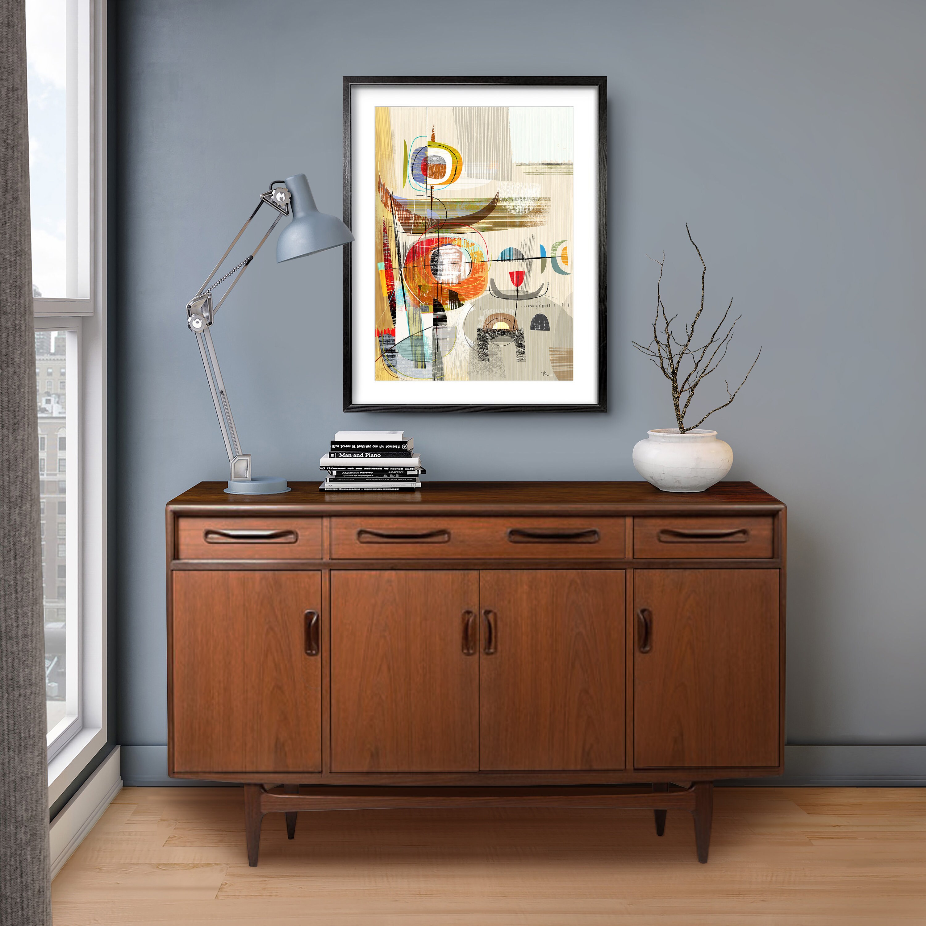 Mid Century Art Print Modernist Art Mid Mod Wall Art Mad - Etsy
