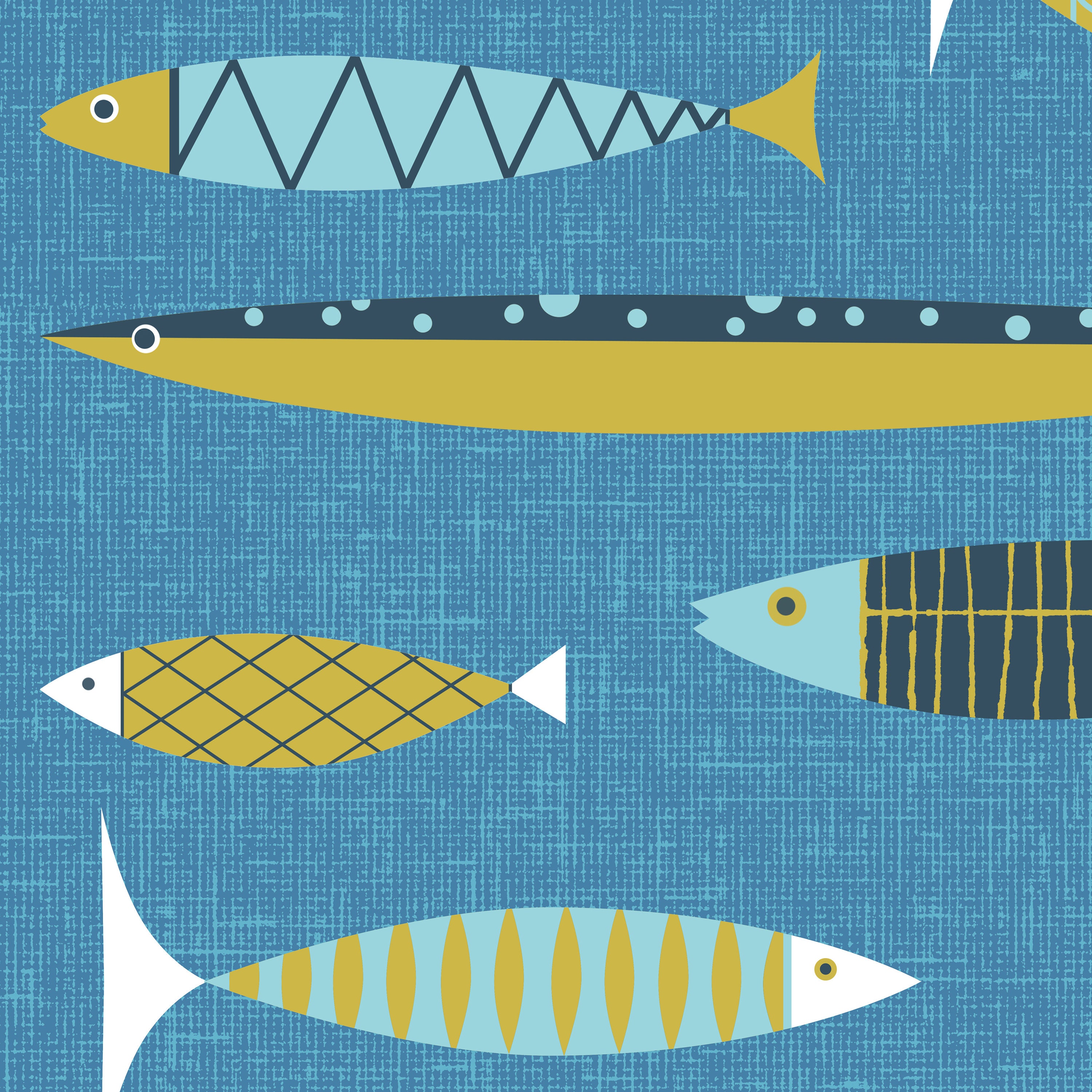 Mid Century Wall Art Scandinavian Fish Art Print Danish | Etsy