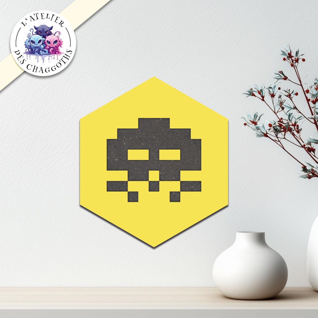 Hexaboard Space Invader - Octopus V2 - Modular Magnetic Wooden Geek ...