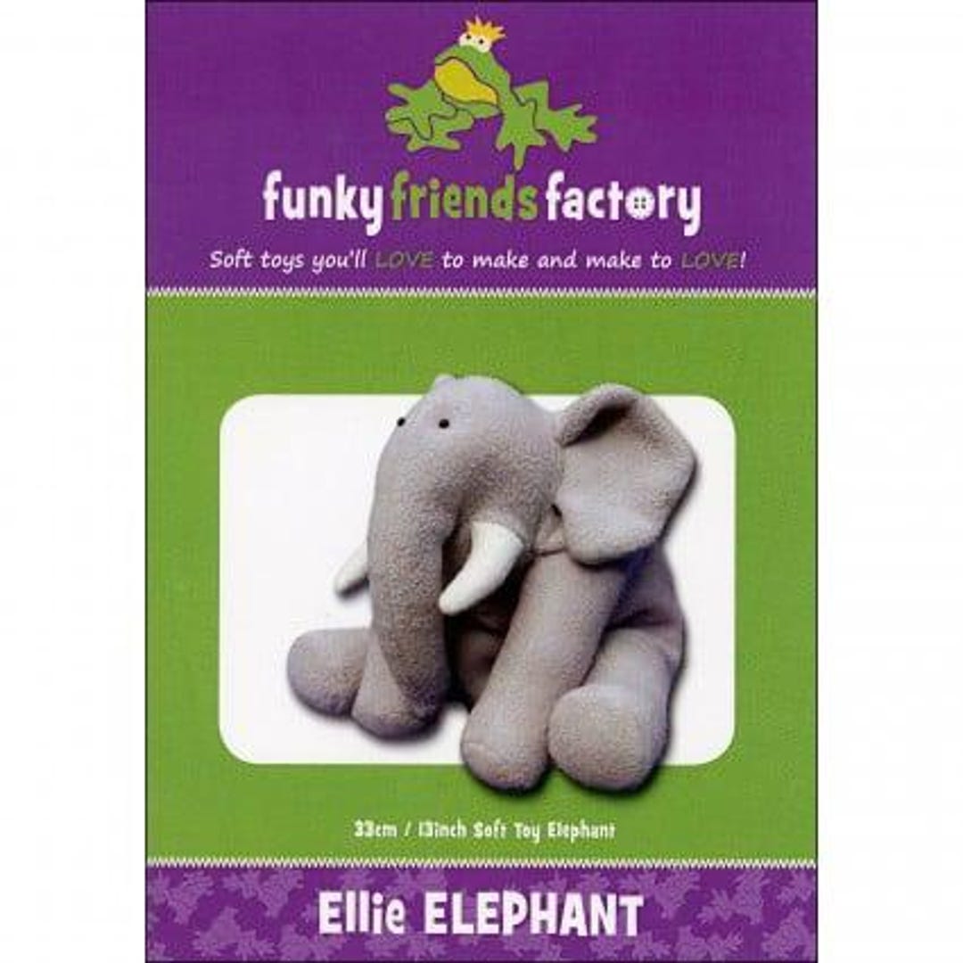 Ellie the Elephant Pattern - Funky Friends - Etsy