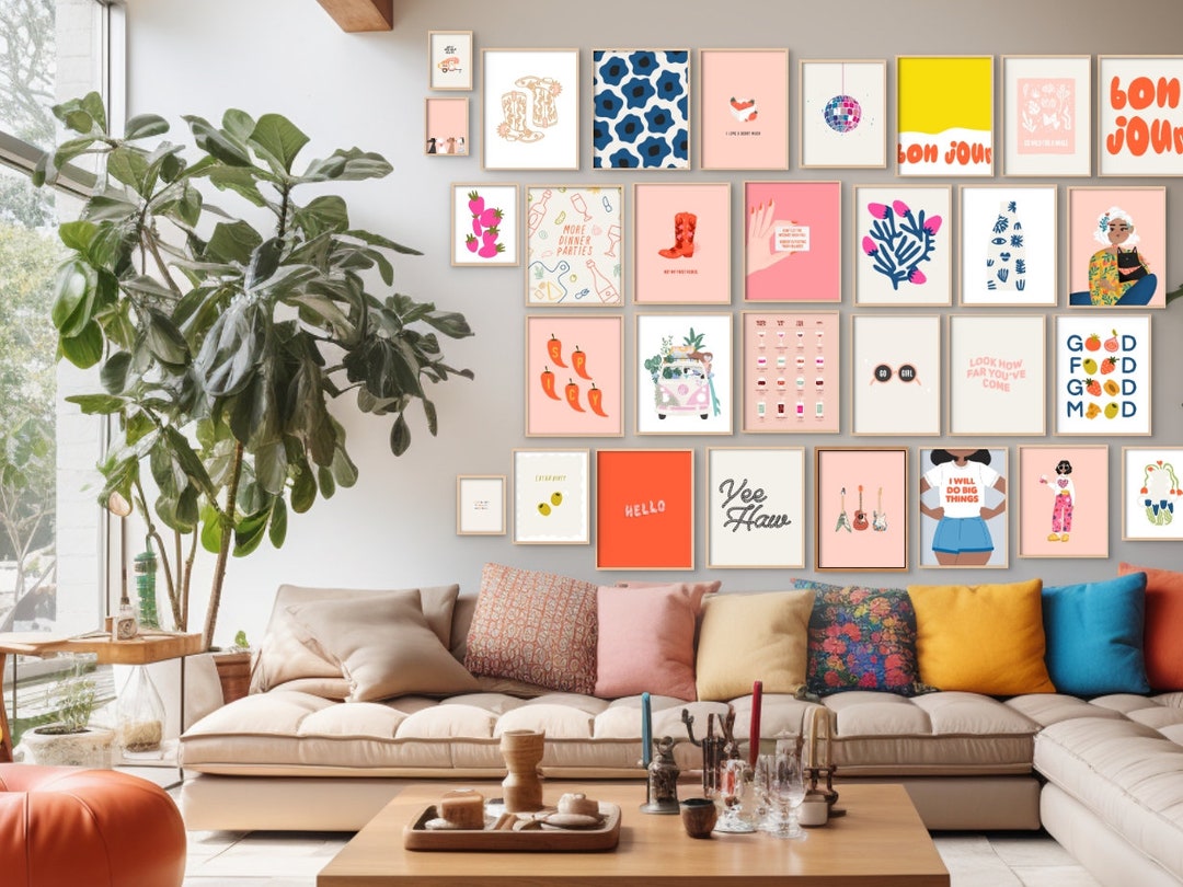 Digital Download Maximalist Wall Art Print Set 200 Eclectic Prints Boho ...