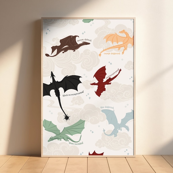 Fourth Wing Dragon Types - Etsy