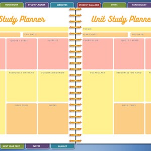 Digital Homeschool Planner Digital and Printable. - Etsy