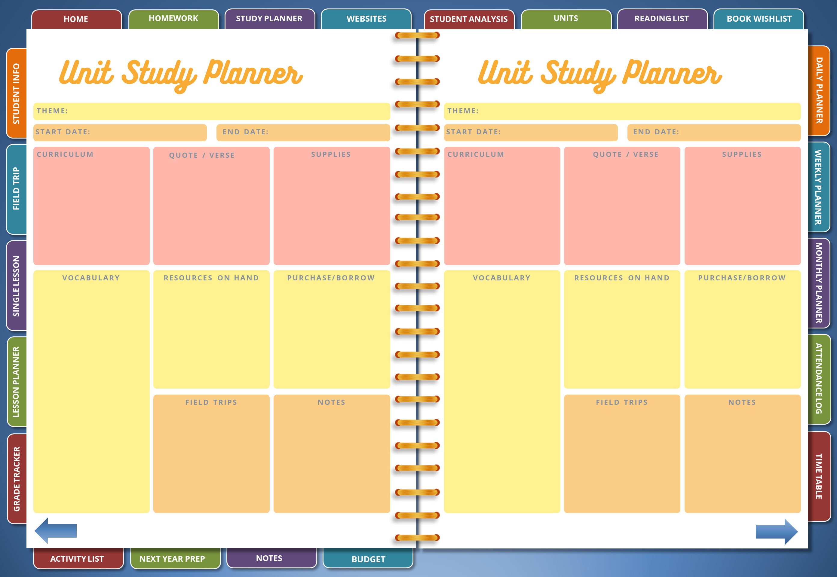 Digital Homeschool Planner Digital and Printable. - Etsy