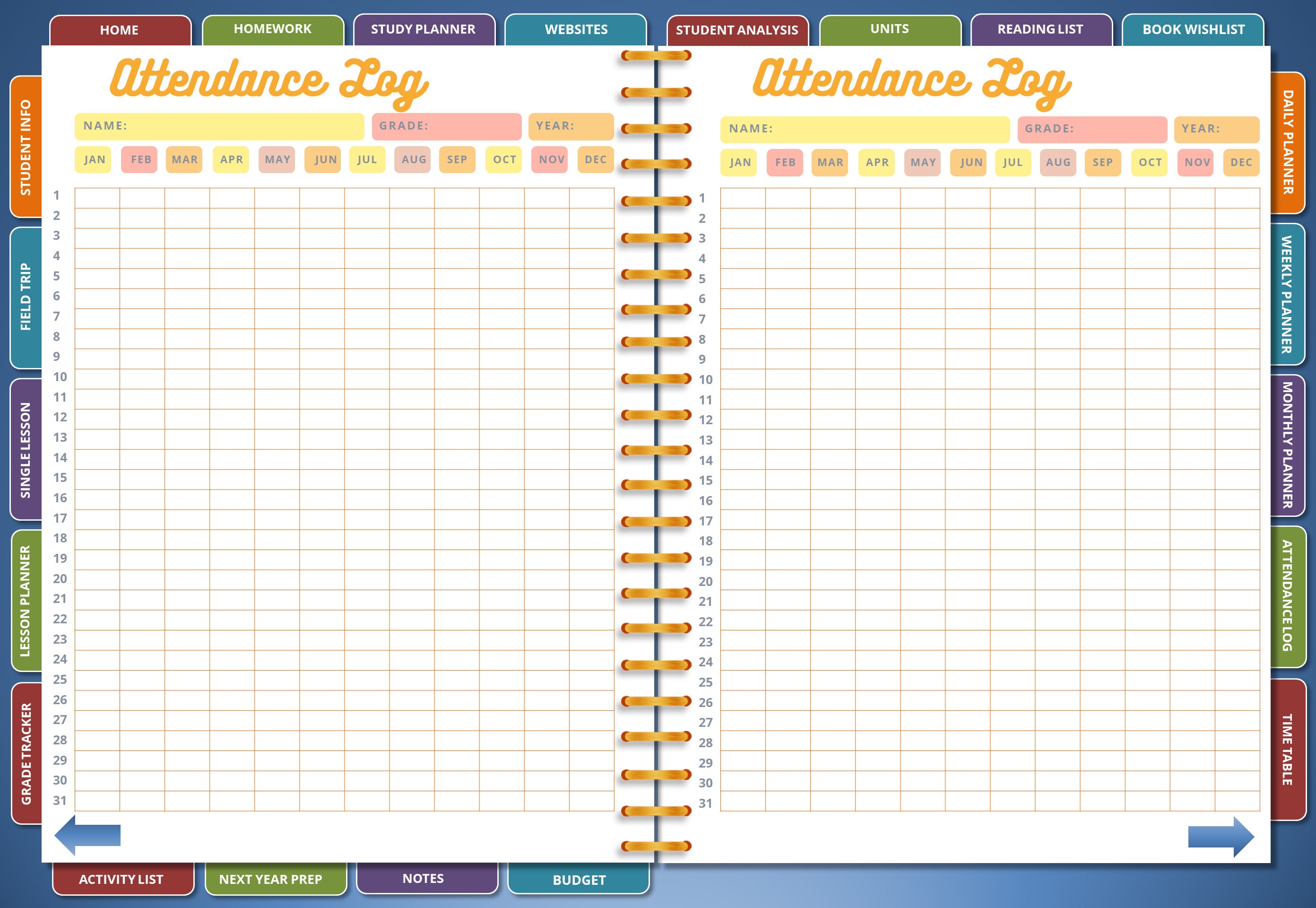 Digital Homeschool Planner Digital and Printable. - Etsy