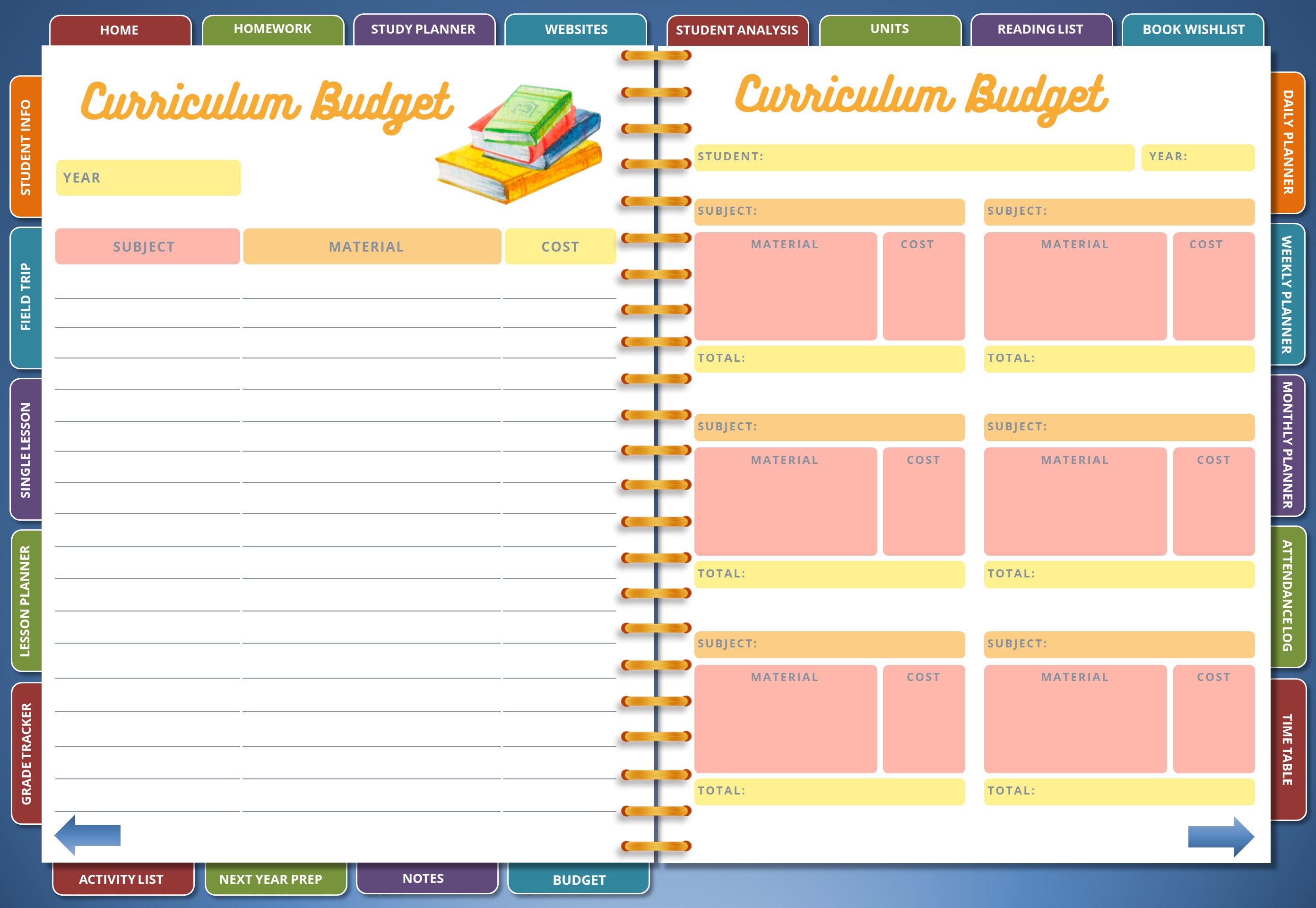 Digital Homeschool Planner Digital and Printable. - Etsy