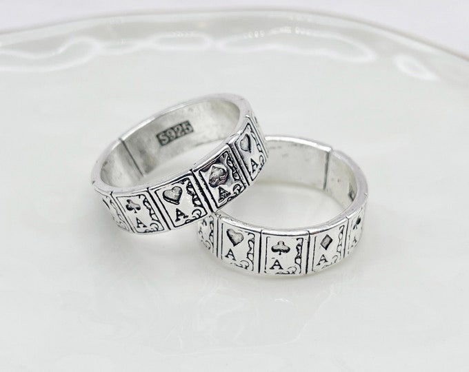 Gold Ace Ring, Ace Card Ring, Ace of Spades Ring, Gold Filled Ring ...