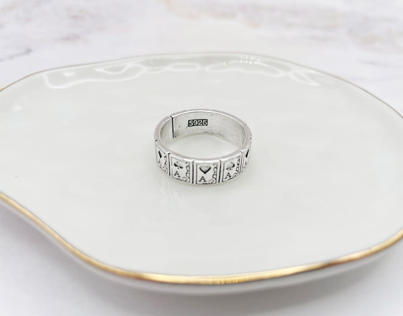 Poker Adjustable Ring, Blackjack Playing Card Jewelry, Deck Ace Spade ...