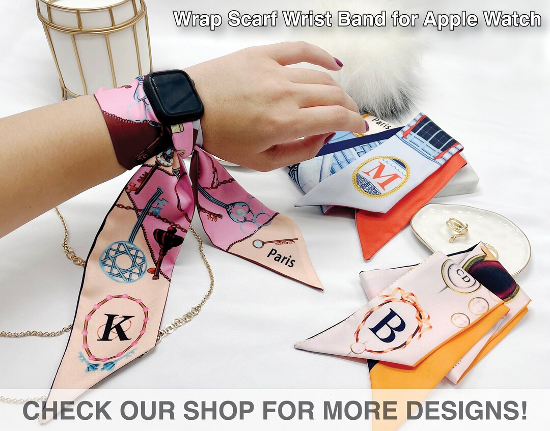 Personalized Name Initial Alphabet Wrap Scarf Band for Apple - Etsy