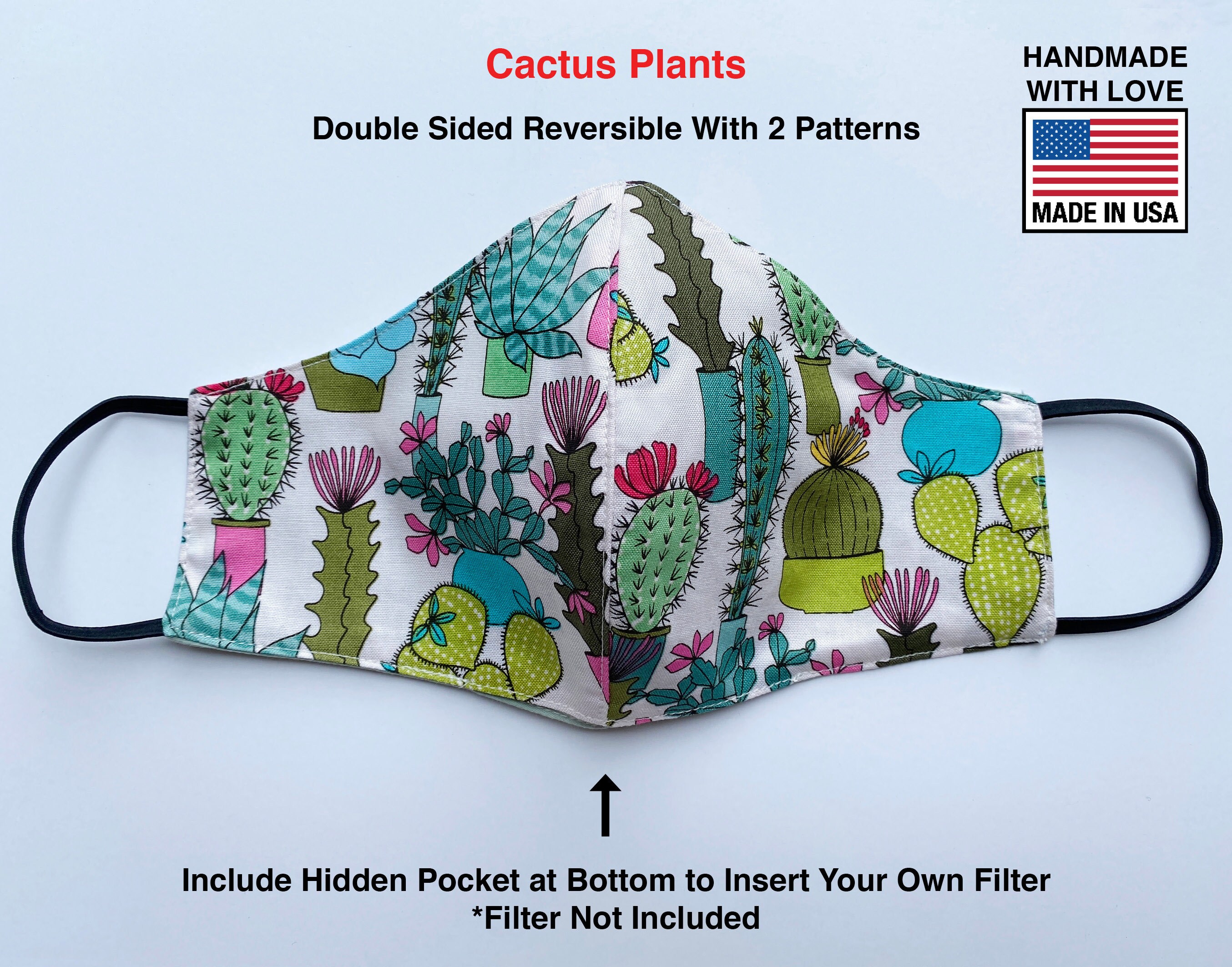 Cactus Plants. Matching Adults & Kids Face Masks Reversible - Etsy