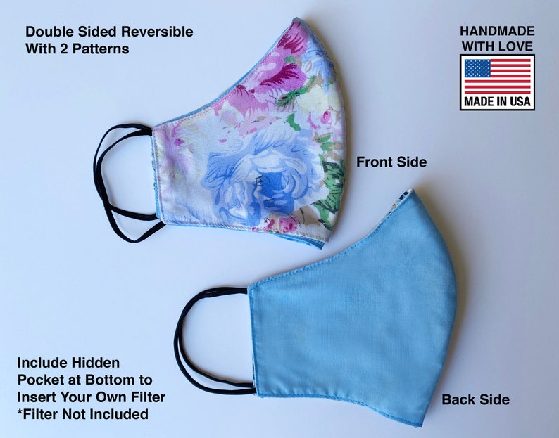 Multi Colored Floral. Matching Adults and Kids Face Masks - Etsy