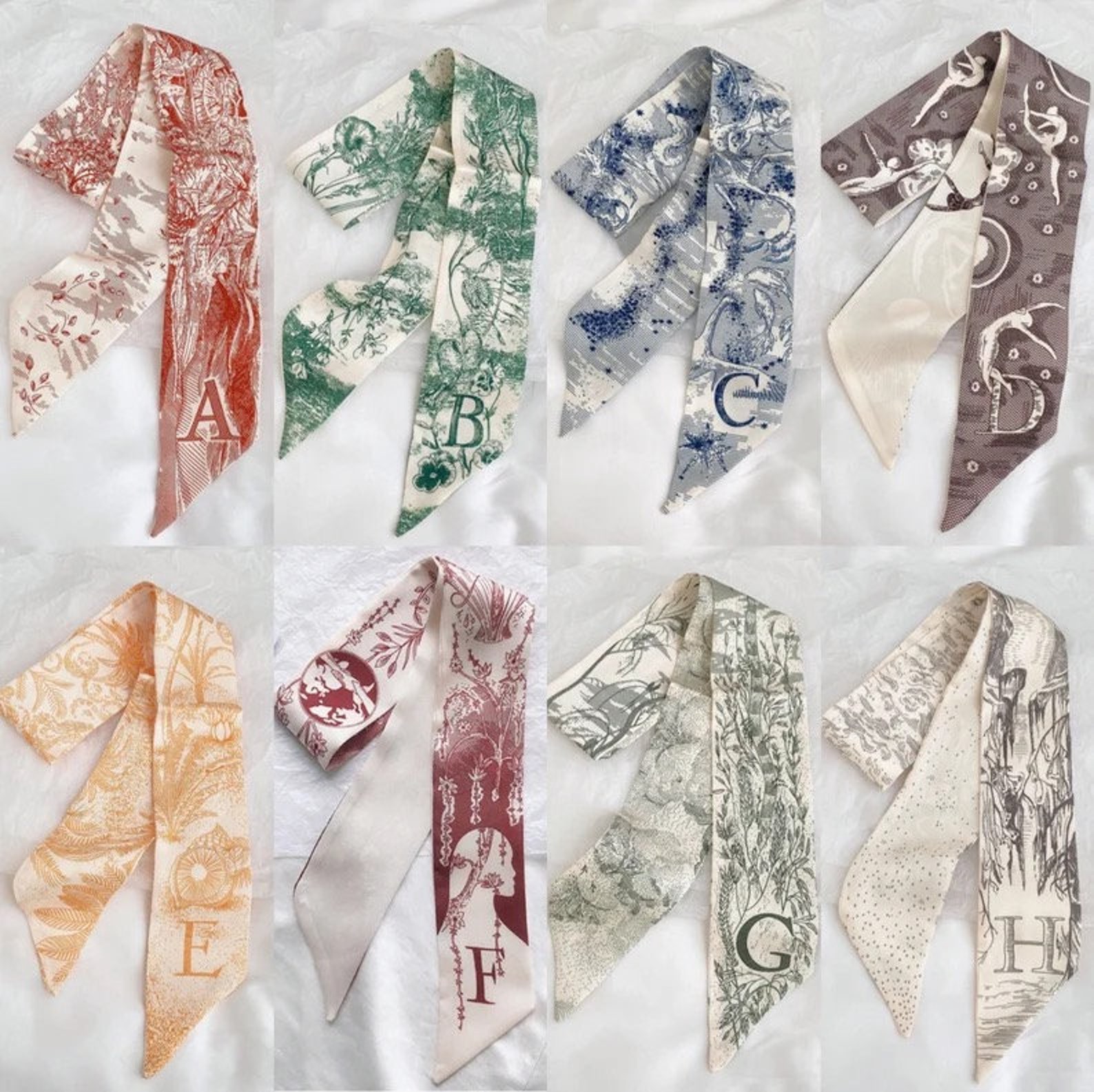 Personalized Name Initial Alphabet Wrap Scarf Band for Apple Watch ...