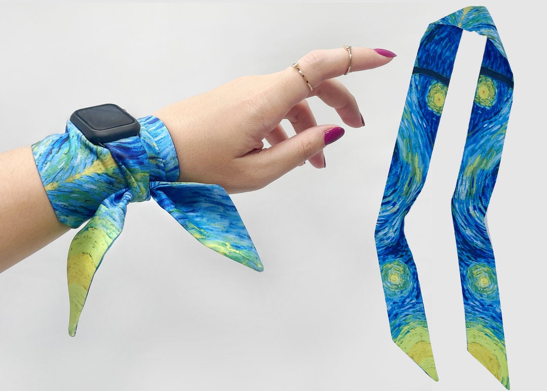 Vincent Van Gogh Starry Night Wrap Scarf Band for Apple Watch, Artist ...