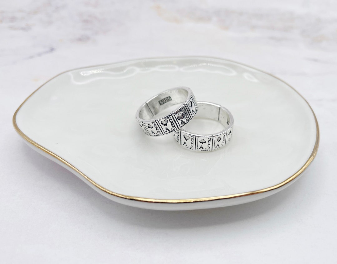 Poker Adjustable Ring, Blackjack Playing Card Silver Jewelry, Deck Ace ...