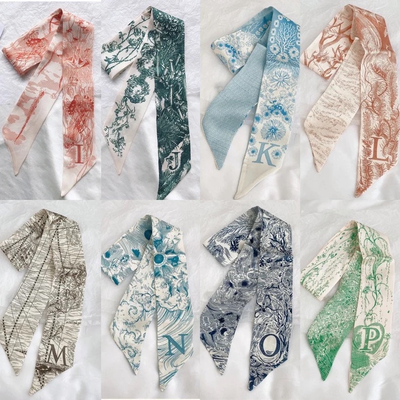 Personalized Name Initial Alphabet Wrap Scarf Band for Apple Watch ...