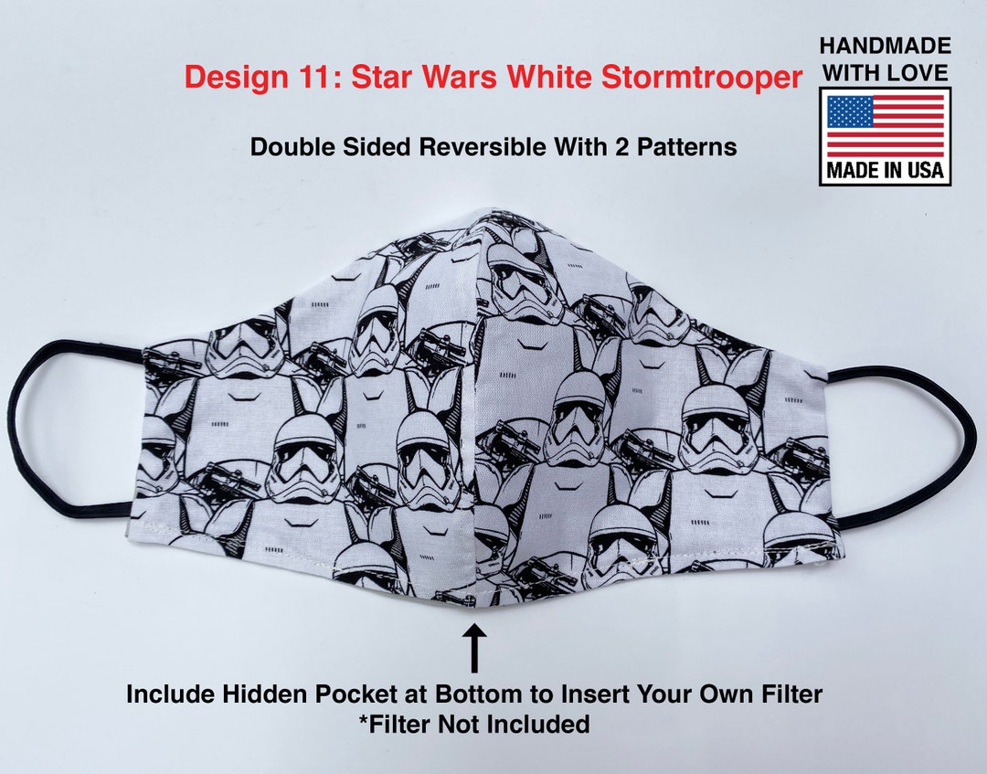 Star Wars White Stormtrooper. Matching Adults and Kids Face Masks ...