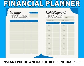 Budget and Financial Planner Digital Product Planner Organizer Digital ...