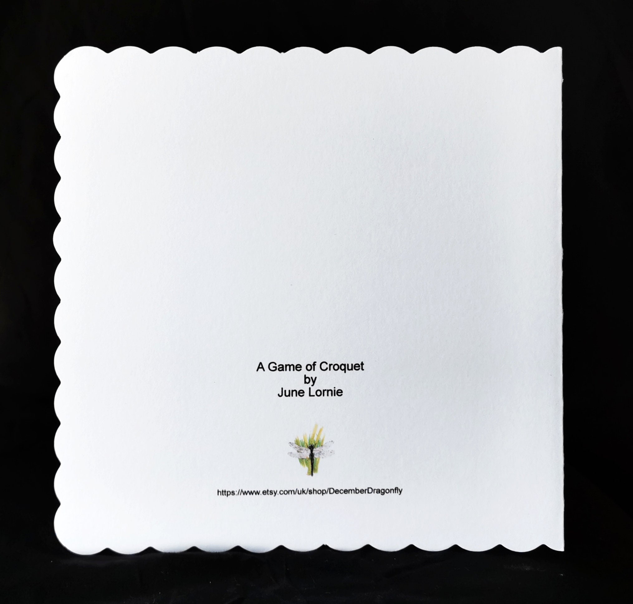 A Game of Croquet- Hand Finished Greeting Card, 7 X7 Inches - Etsy