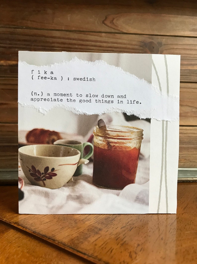 Fika / Fika Quote / Typewritten Fika Definition Wooden Quote Block - Etsy