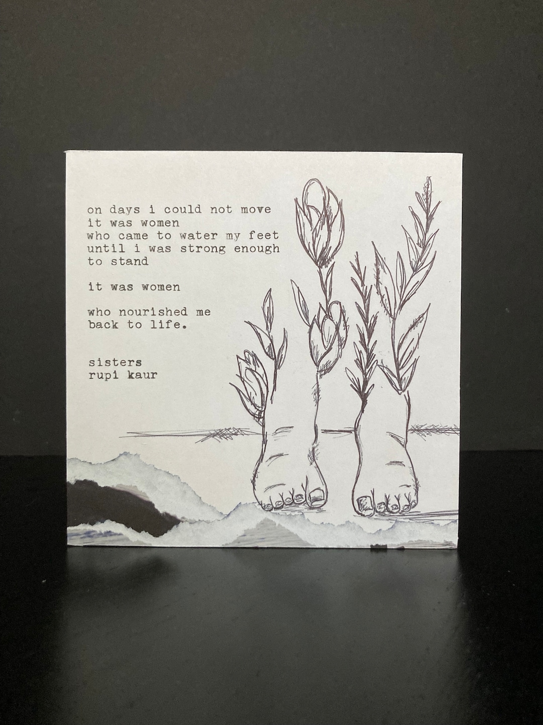 Rupi Kaur / Sisters / 5x5 Block / Rupi Kaur Poem Wall Art / Typewritten ...