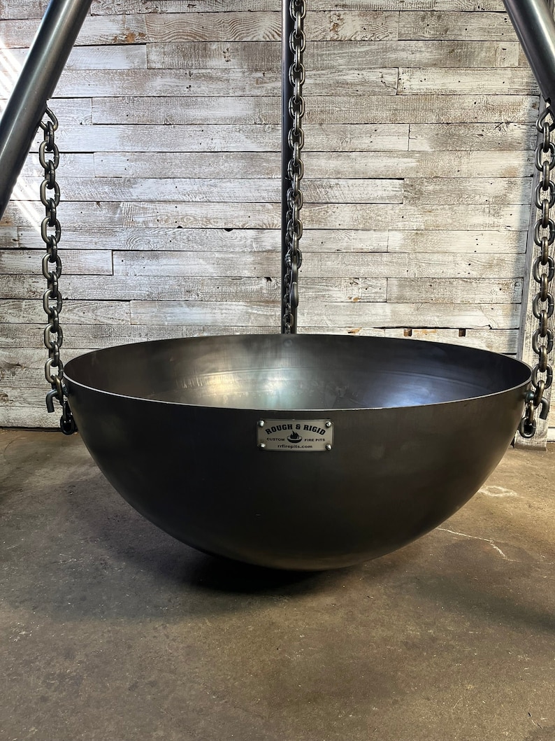 40" Ringo Fire Pit With Tri-pod (includes Snuffer Lid) - Etsy