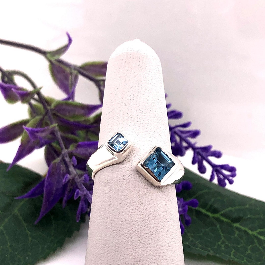 Adjustable Sterling Silver Ring, Adjustable Ring, Natural Gemstone Ring ...