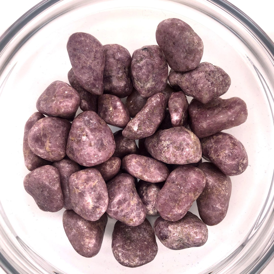 Lepidolite Tumbles, Natural Gemstones, Tumbled Stones, Healing Crystals ...