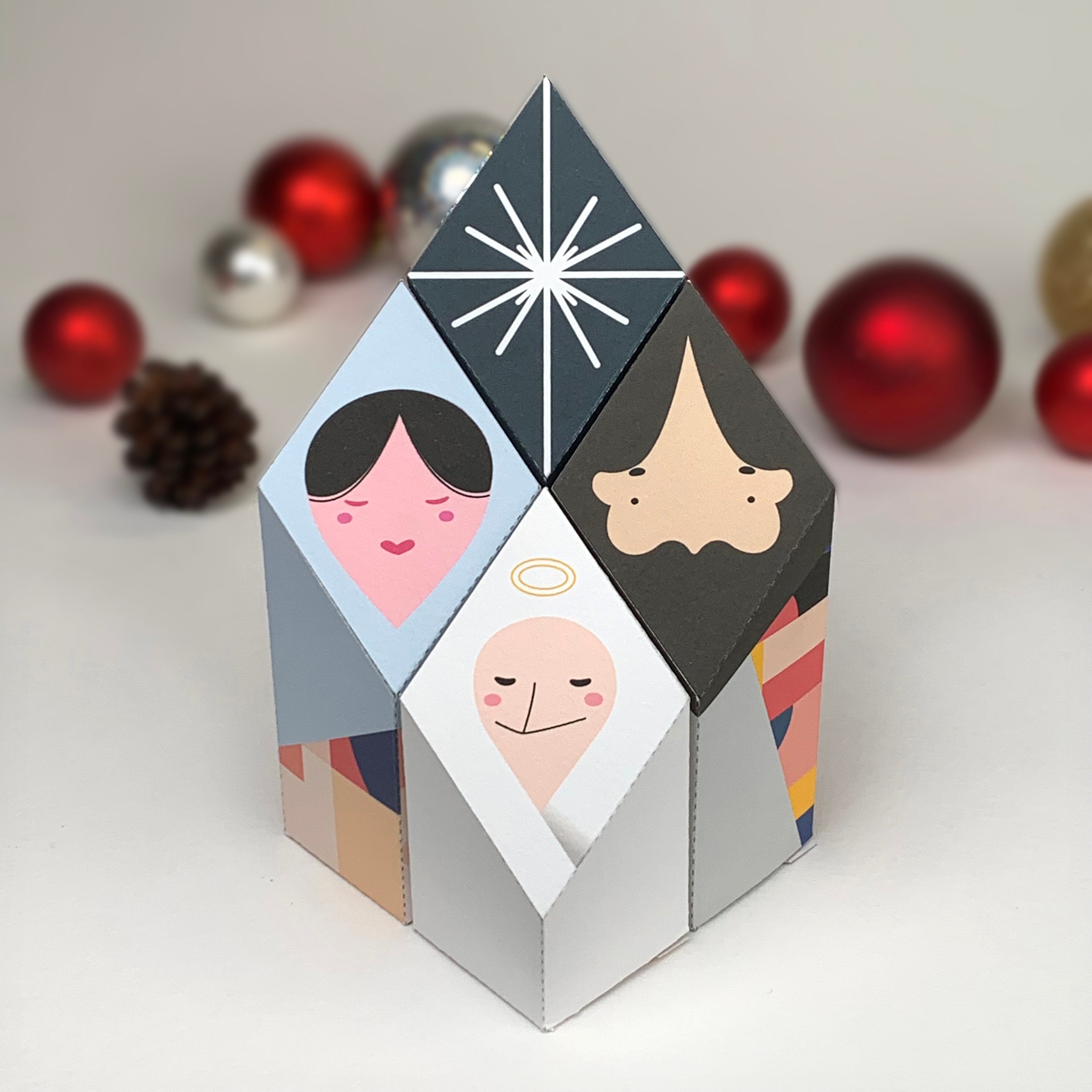 Christmas Nativity Set Favor Box, Nativity Stable Decorative Box ...