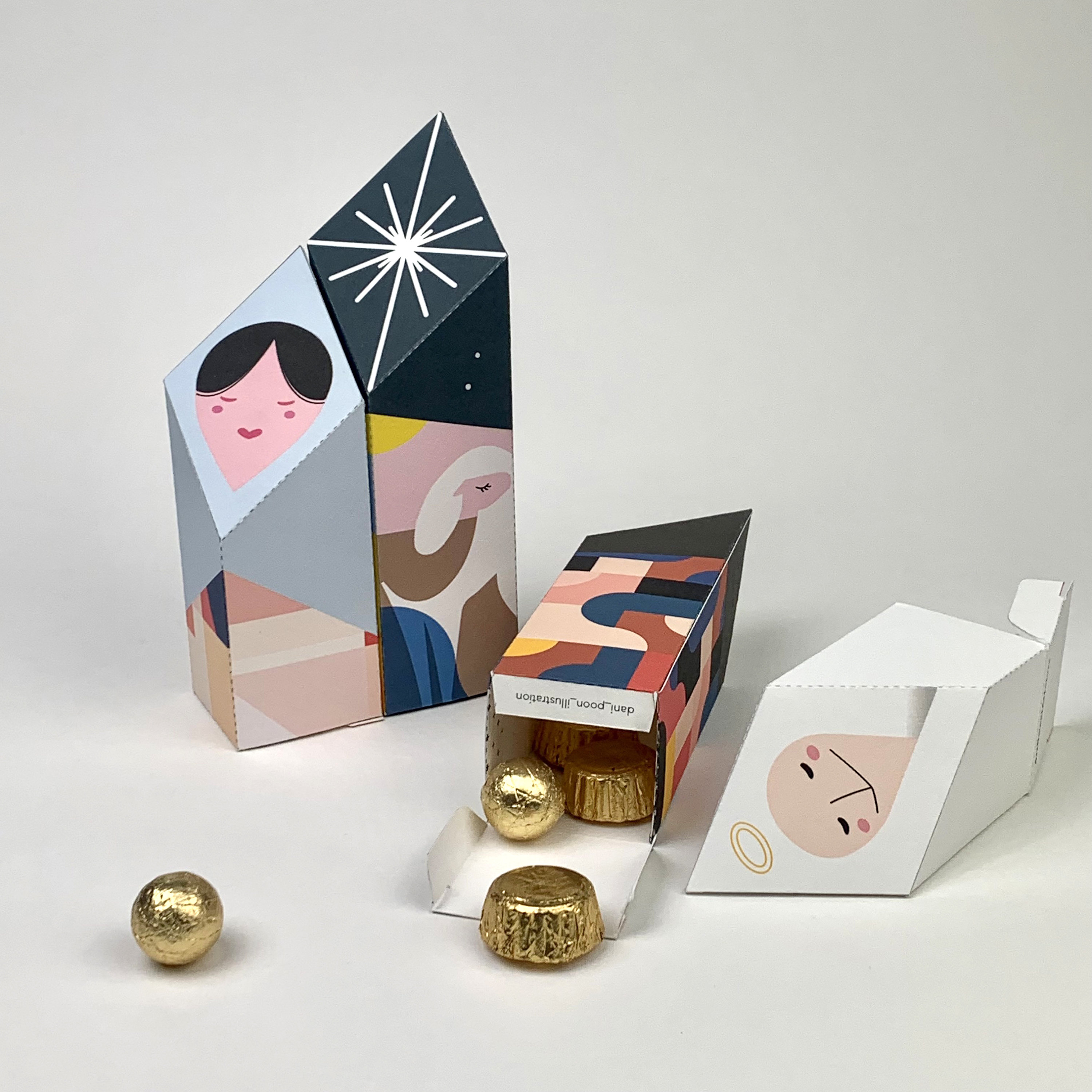Christmas Nativity Set Favor Box, Nativity Stable Decorative Box ...