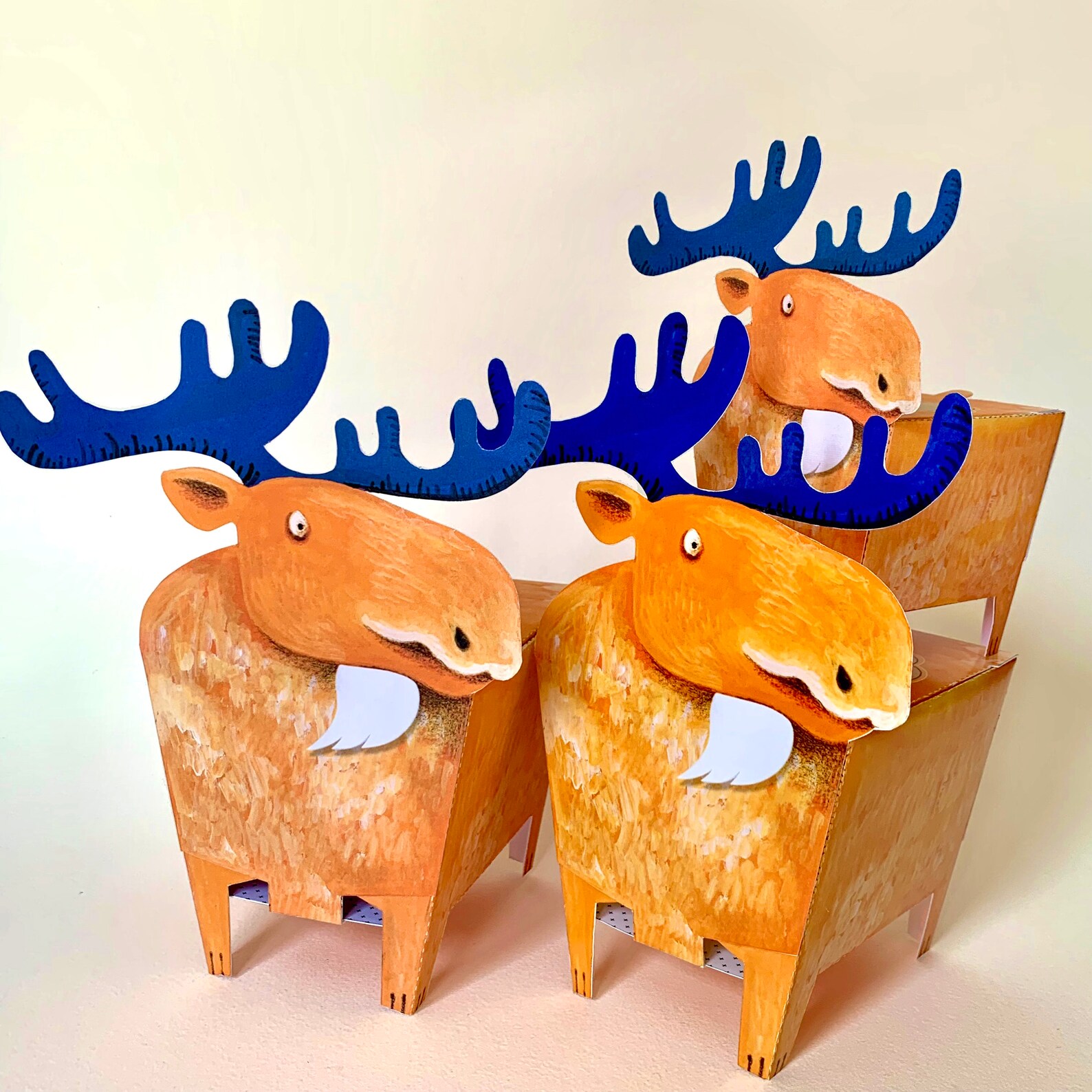 Christmas Moose Favor Box Printable, Xmas Moose Party Box PDF ...