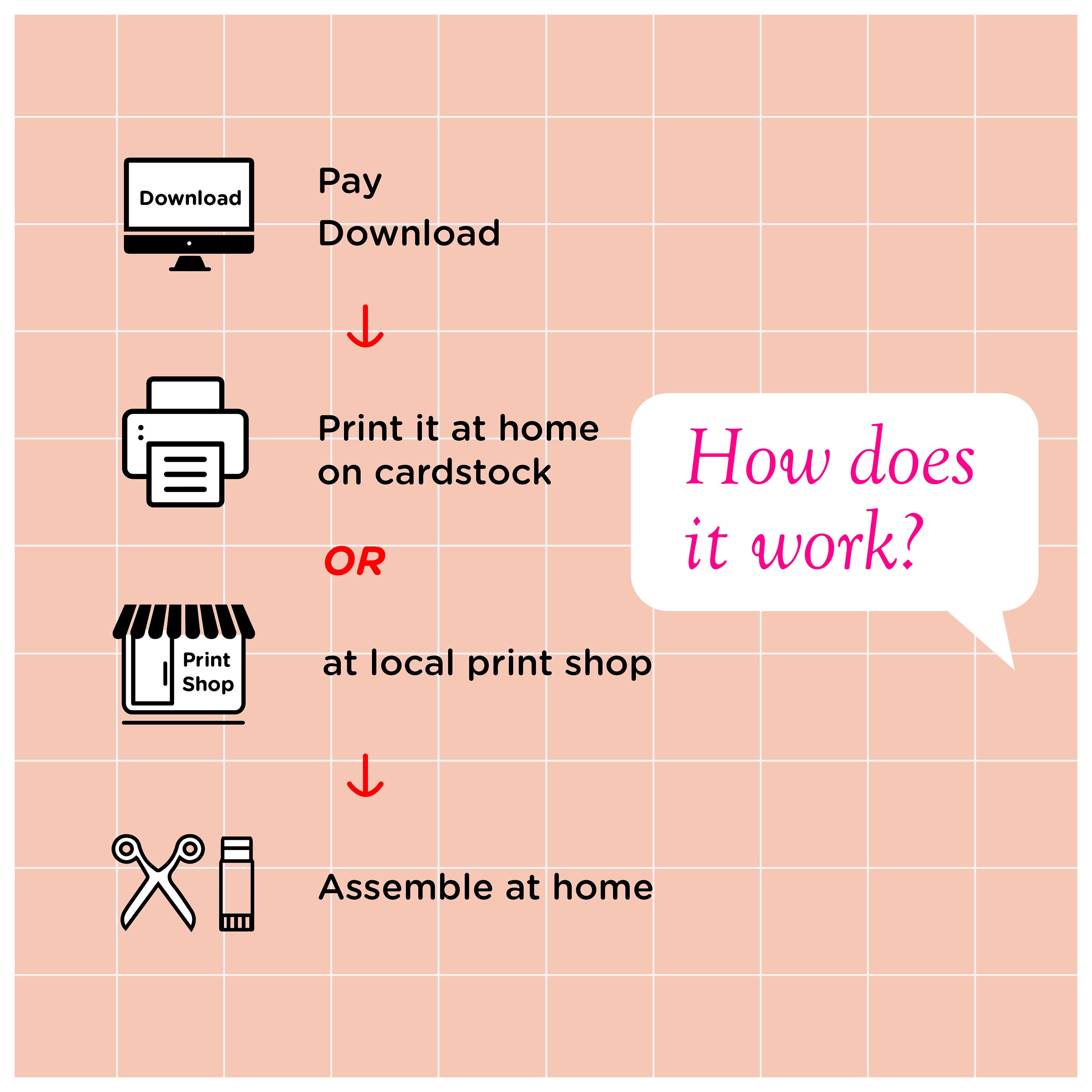 Personalised Animal Favor Box, Editable Safari Box for Gift, Printable ...