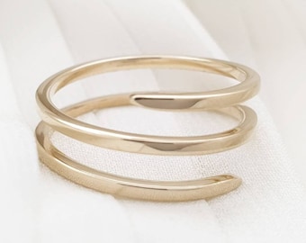 14k Gold Adjustable Ring - Etsy