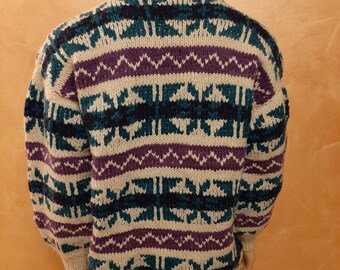 Irish Donegal Fisherman Sweater in 100% Donegal Tweed Wool - Etsy