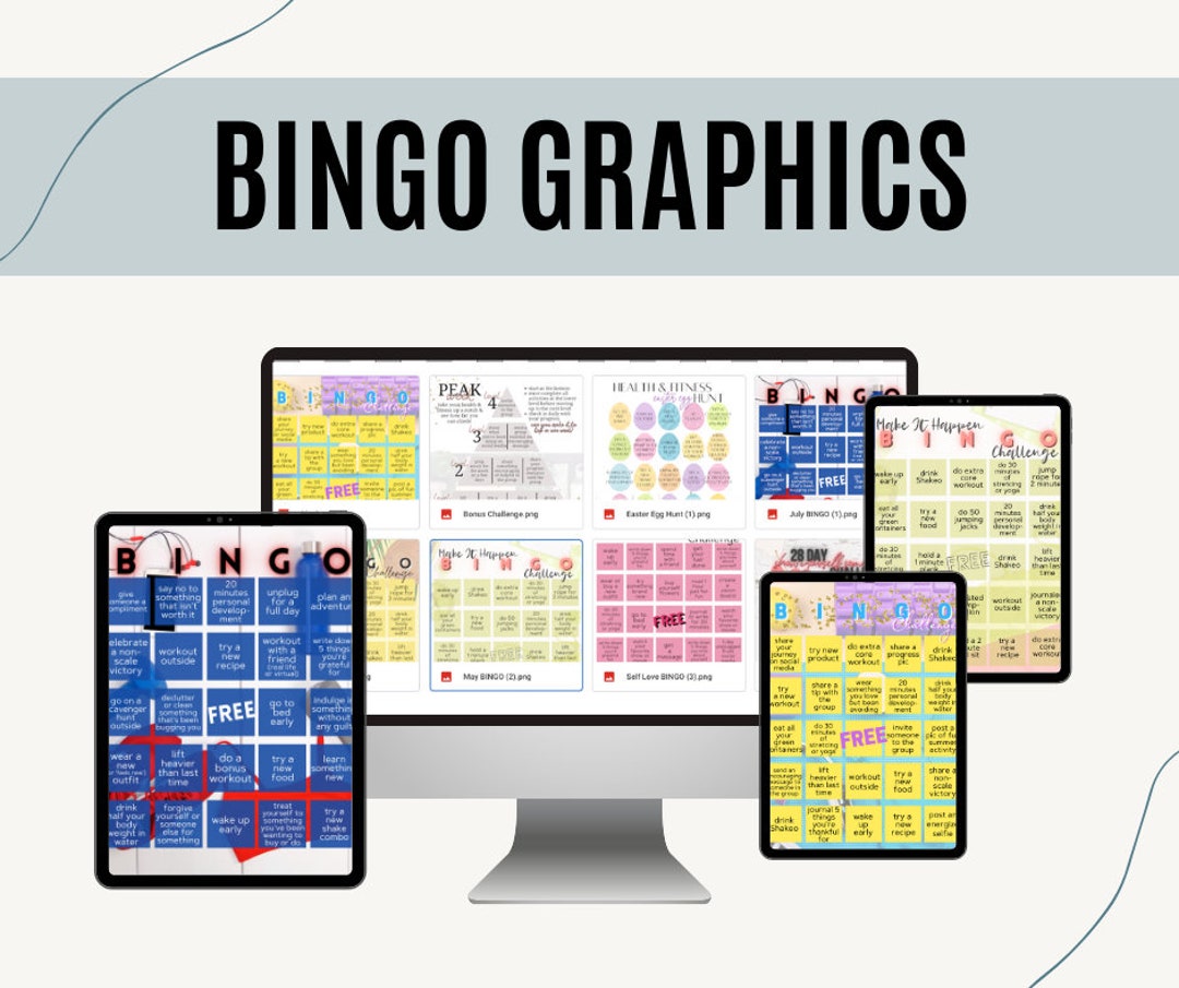 BINGO Graphics / Fun Challenges for Bootcamps - Etsy