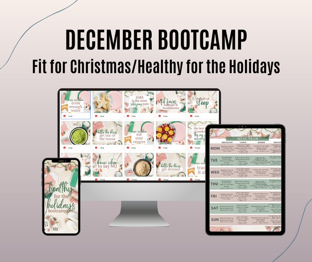 December Bootcamp / Fit for Christmas / Healthy for the Holidays - Etsy