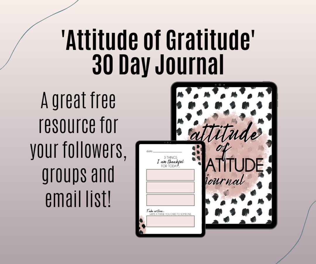 30 Day Gratitude Journal - Etsy