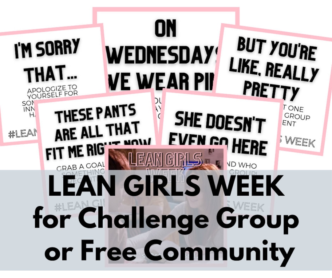 Lean Girls Week for Challenge Group, Free Community - Etsy