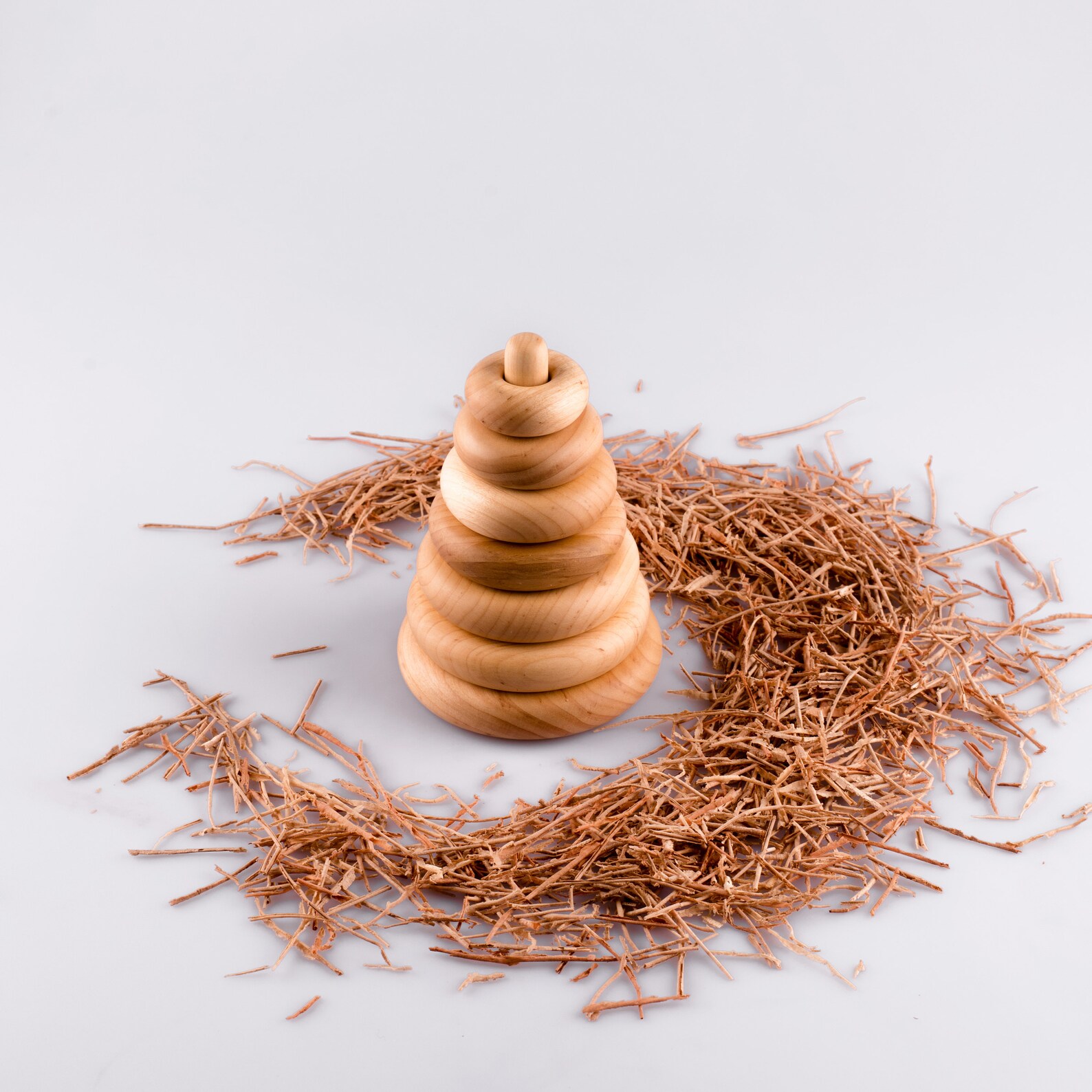 Wooden Stacking Toy Wooden Pyramid Toy Wooden Toys Natural Toys ...