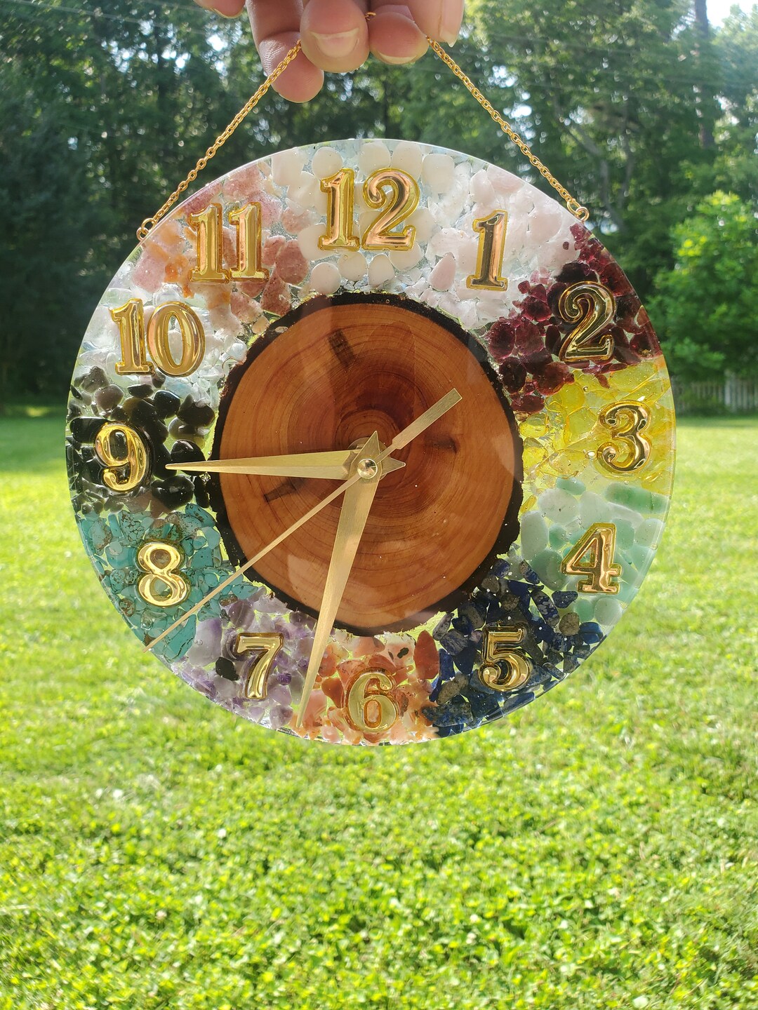 Stone Chip Clock - Etsy