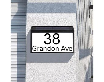Solar Address Sign - Etsy
