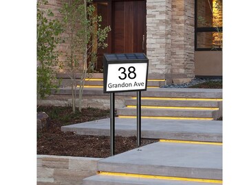 Solar House Number - Etsy