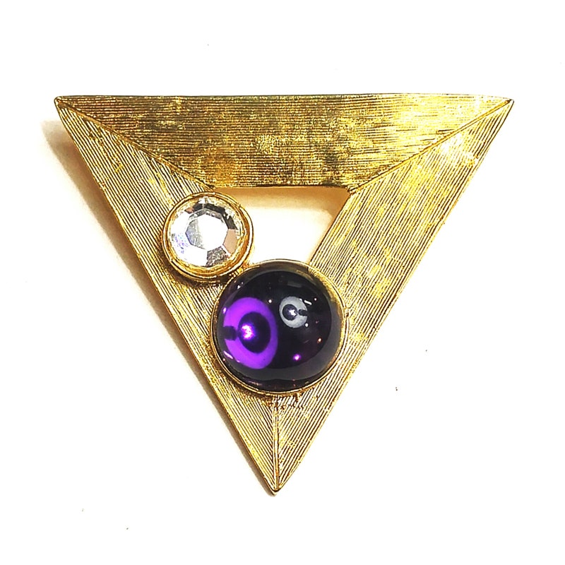 Triangle Brooch - Etsy UK