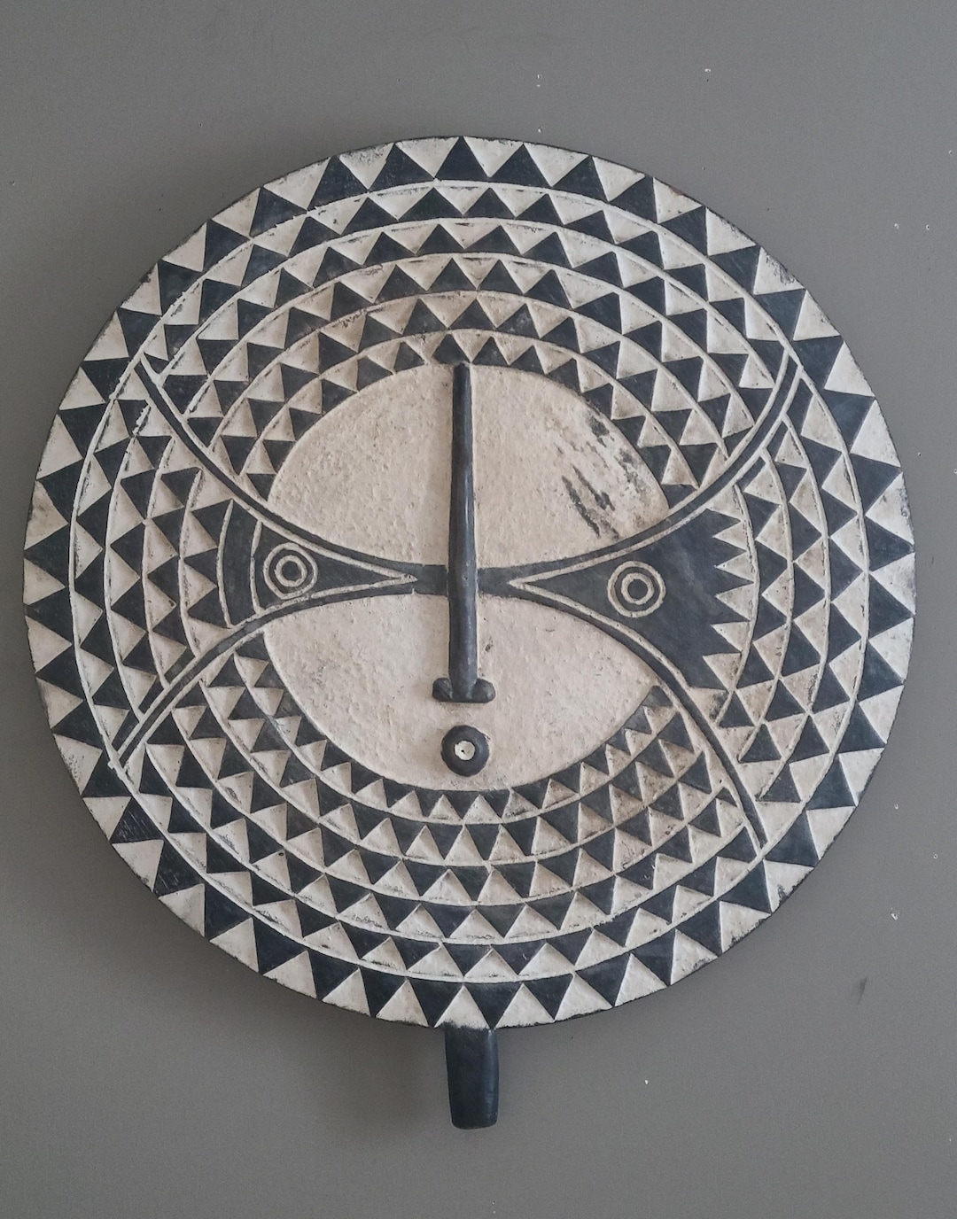 African Sun Mask Black and White/ Bwa Mask - Etsy