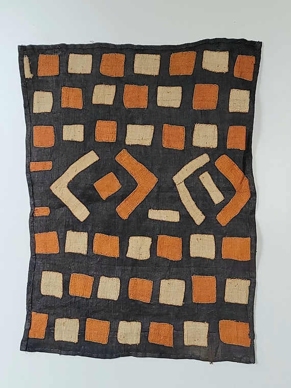 Kuba Cloth 28x21/ Raffia Textile/ African Raffia Cloth | Etsy