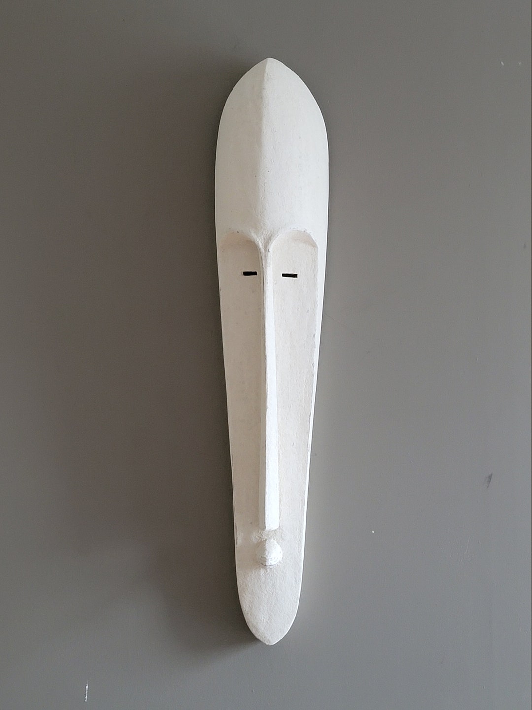 Hand Carved Fang Mask: Handmade Tribal Wall Art, Ethnic Home Decor ...