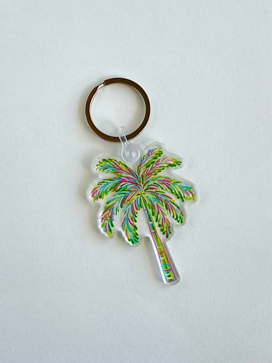 Palm Tree Keychain - Lilly Inspired - Preppy Palm Tree - Cute Palm Tree ...