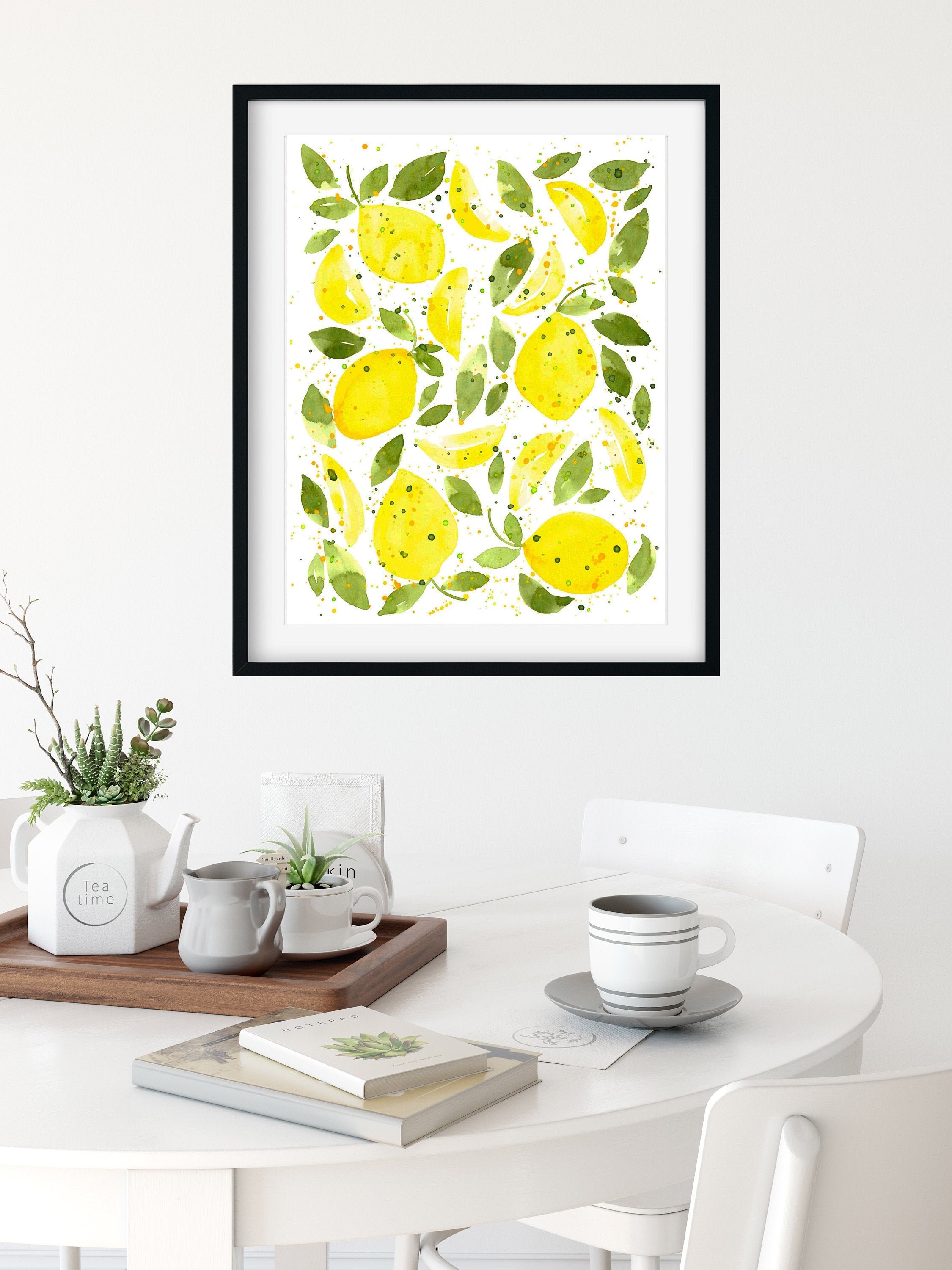 Zitronen Zitronen Kunstdruck Küchenkunst Wohndekor | Etsy