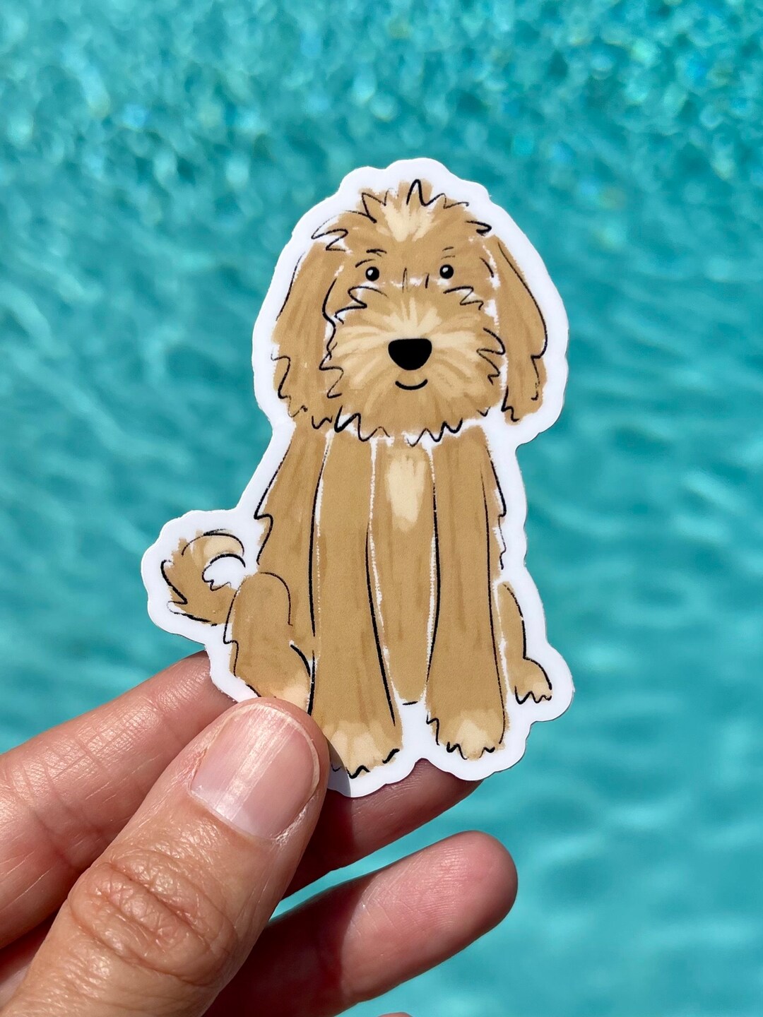 Labradoodle Sticker - Goldendoodlesticker - Doodle Dog - I Love My Dog ...