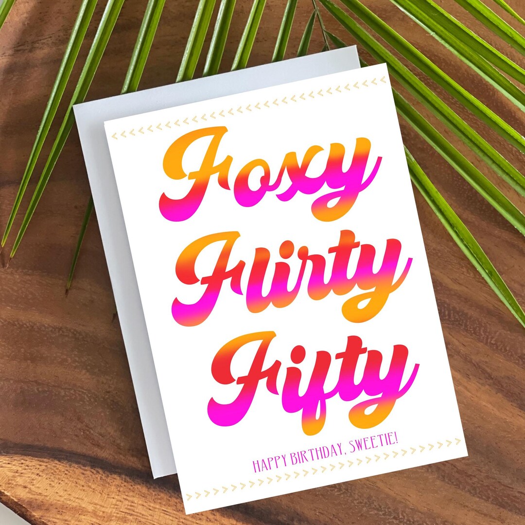 Fifty Year Old Birthday Card - Funny Birthday Card for Woman - Fabulous ...